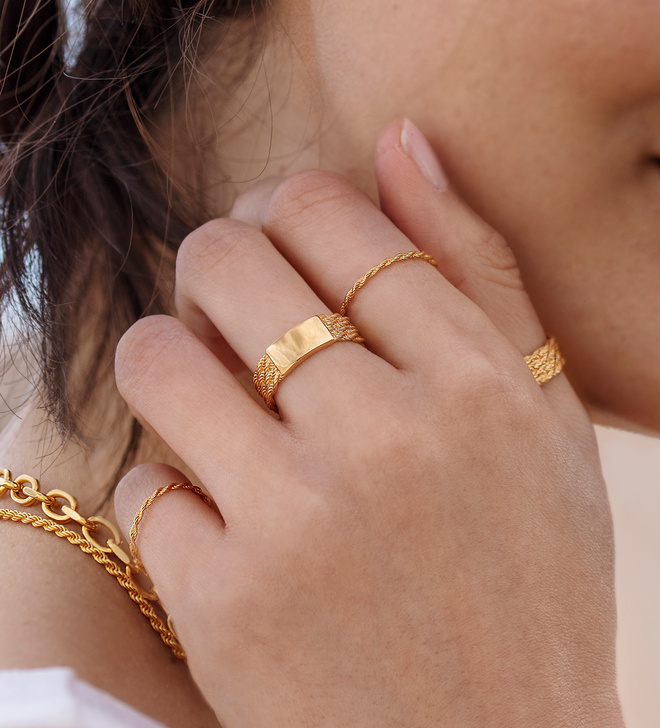 18ct Gold Vermeil Rings | Monica Vinader