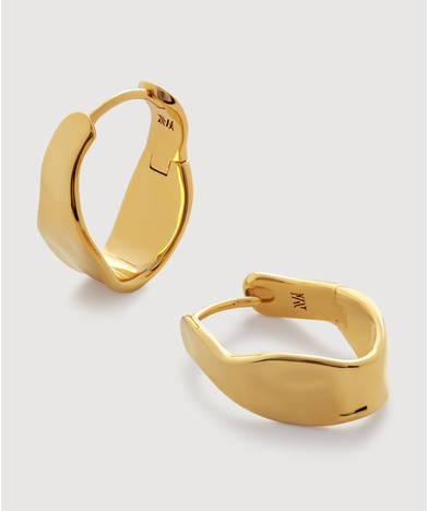 Gold & Silver Hoops and Huggie Earrings | Monica Vinader