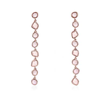 Siren Mini Nugget Cocktail Earrings in 18ct Rose Gold Vermeil on ...