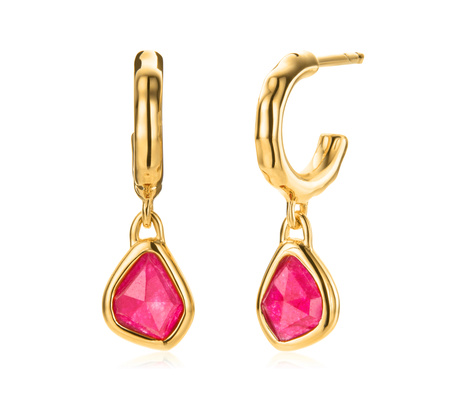 Siren Mini Nugget Hoop Earrings in 18ct Gold Vermeil on Sterling Silver ...
