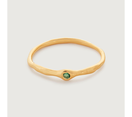 Siren Mini Gem Stacking Ring in 18k Gold Vermeil on Sterling Silver and Green Onyx | Jewellery ...