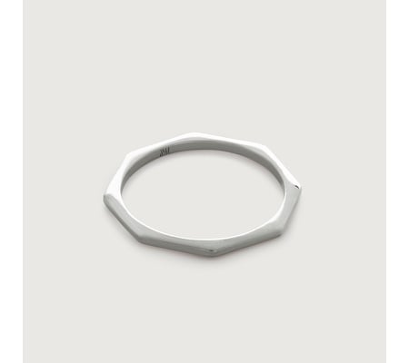 Octagon Stacking Ring in Sterling Silver | Jewellery by Monica Vinader