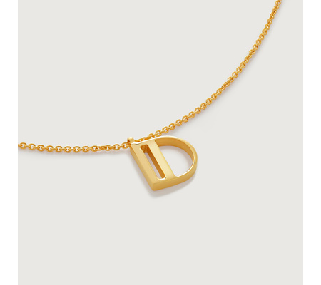 Initial D Chain Necklace in 18k Gold Vermeil on Sterling Silver ...