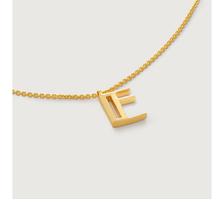 Initial E Chain Necklace in 18k Gold Vermeil on Sterling Silver ...