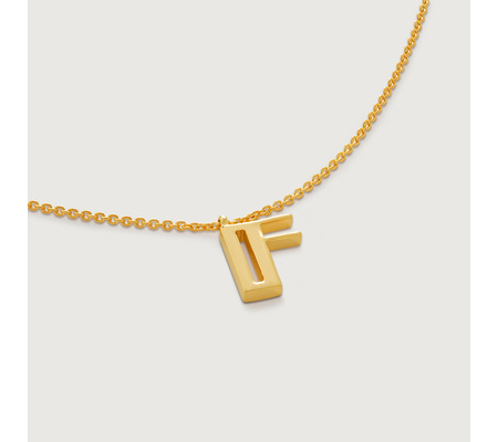Initial F Chain Necklace in 18k Gold Vermeil on Sterling Silver ...