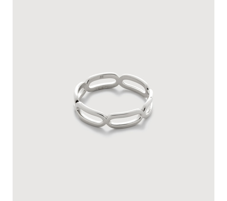 Paperclip Stacking Ring in Sterling Silver | Jewellery by Monica Vinader