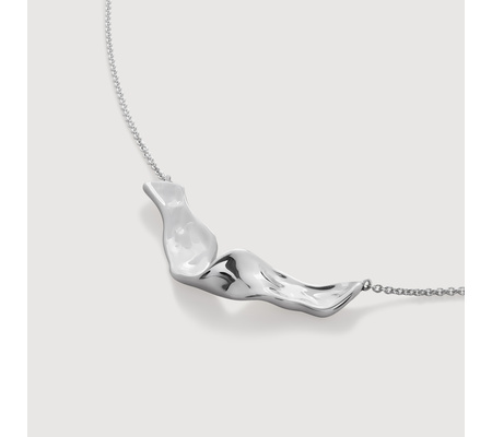 The Wave Necklace Adjustable 41-46cm/16-18' in Sterling Silver ...