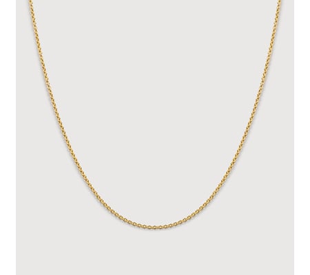 Fine Chain Necklace 17' in 18k Gold Vermeil on Sterling Silver ...