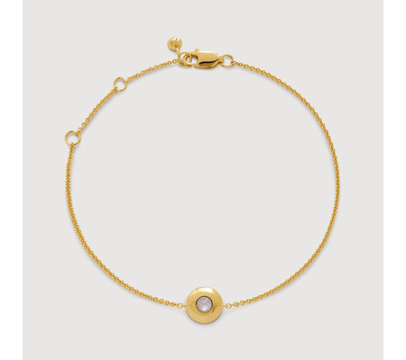 June Birthstone Chain Bracelet in 18k Gold Vermeil on Sterling Silver ...