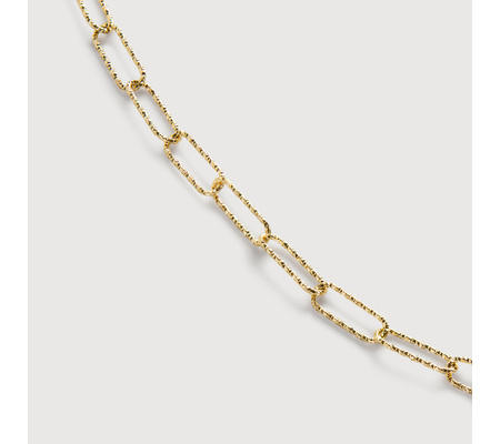 Alta Textured Chain Necklace 18' in 14k Solid Gold | Jewellery by ...