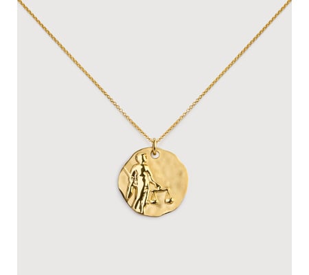 Libra Zodiac Chain Necklace in 18k Gold Vermeil on Sterling Silver ...