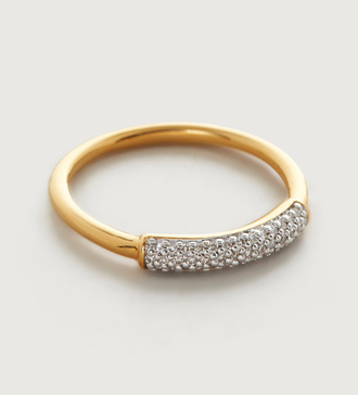 Fiji Gem Diamond Ring in 18ct Gold Vermeil on Sterling Silver and ...
