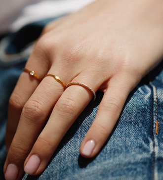 Siren Mini Diamond Stacking Ring in Sterling Silver | Jewellery by ...