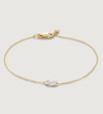 Shimmer Chain Bracelet in 14k Solid Gold | Jewellery by Monica Vinader