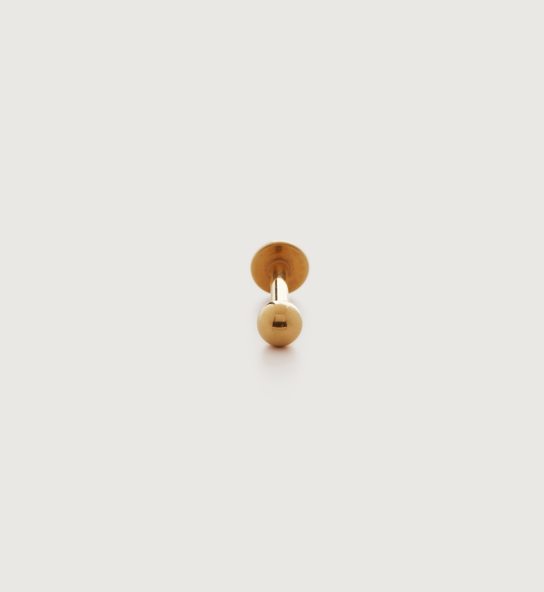 Ball Single Labret Earring in Gold Surgical Steel | Jewellery by Monica ...