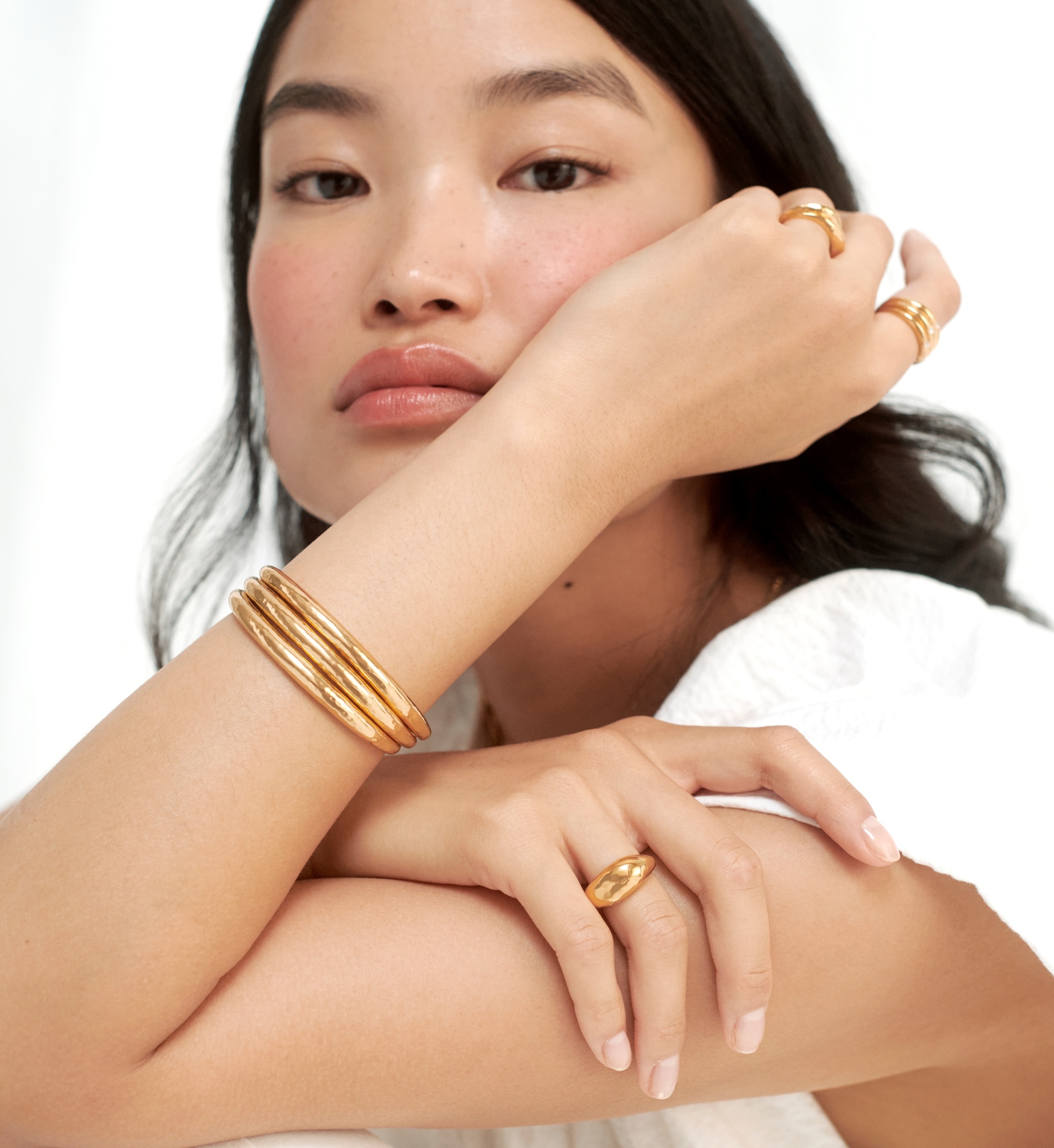 Deia Mini Diamond Ring in 18k Gold Vermeil on Sterling Silver and Diamond | Jewellery by Monica ...