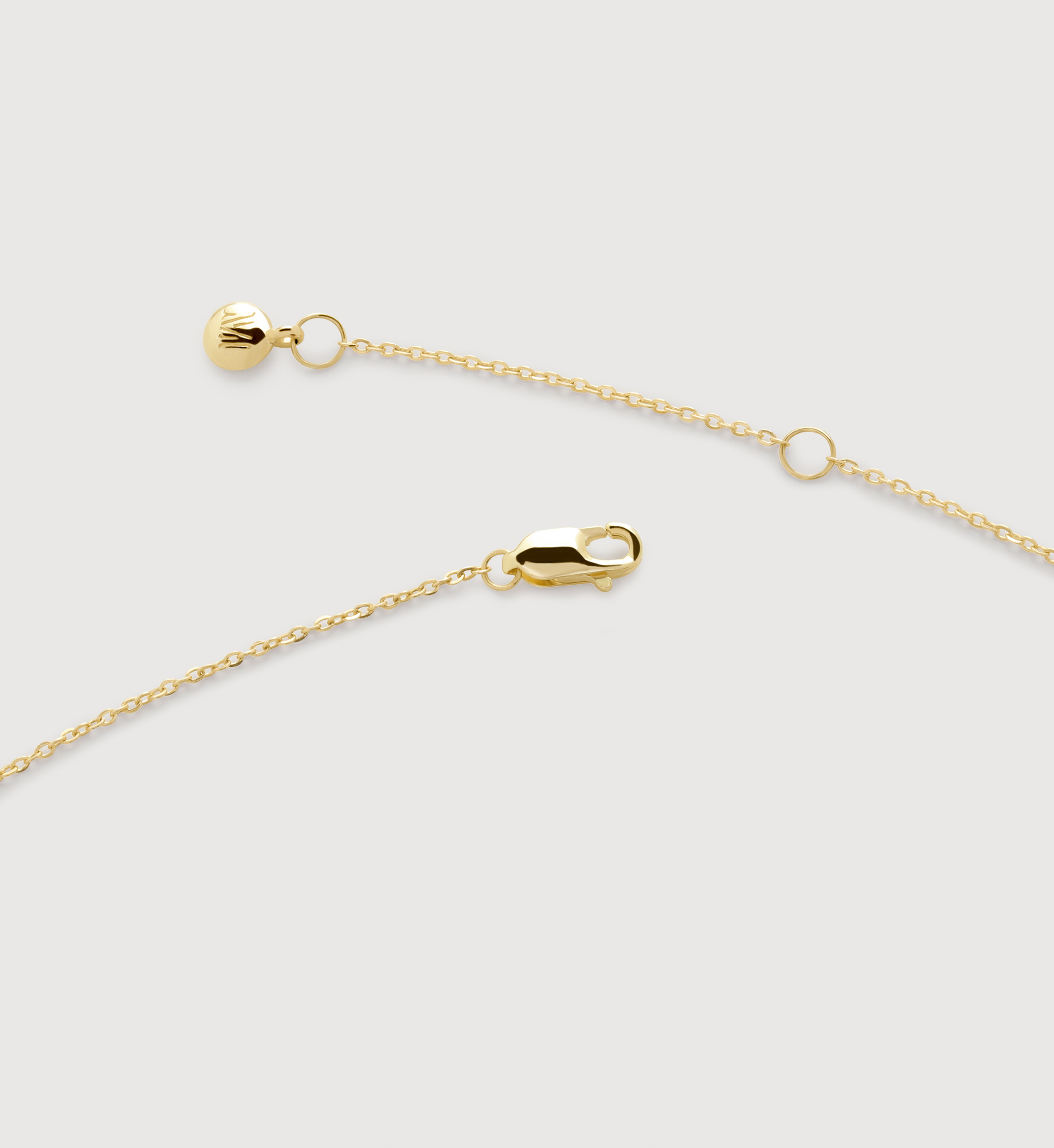 Solitaire Diamond Small Chain Necklace in 14k Solid Gold and Lab Grown ...