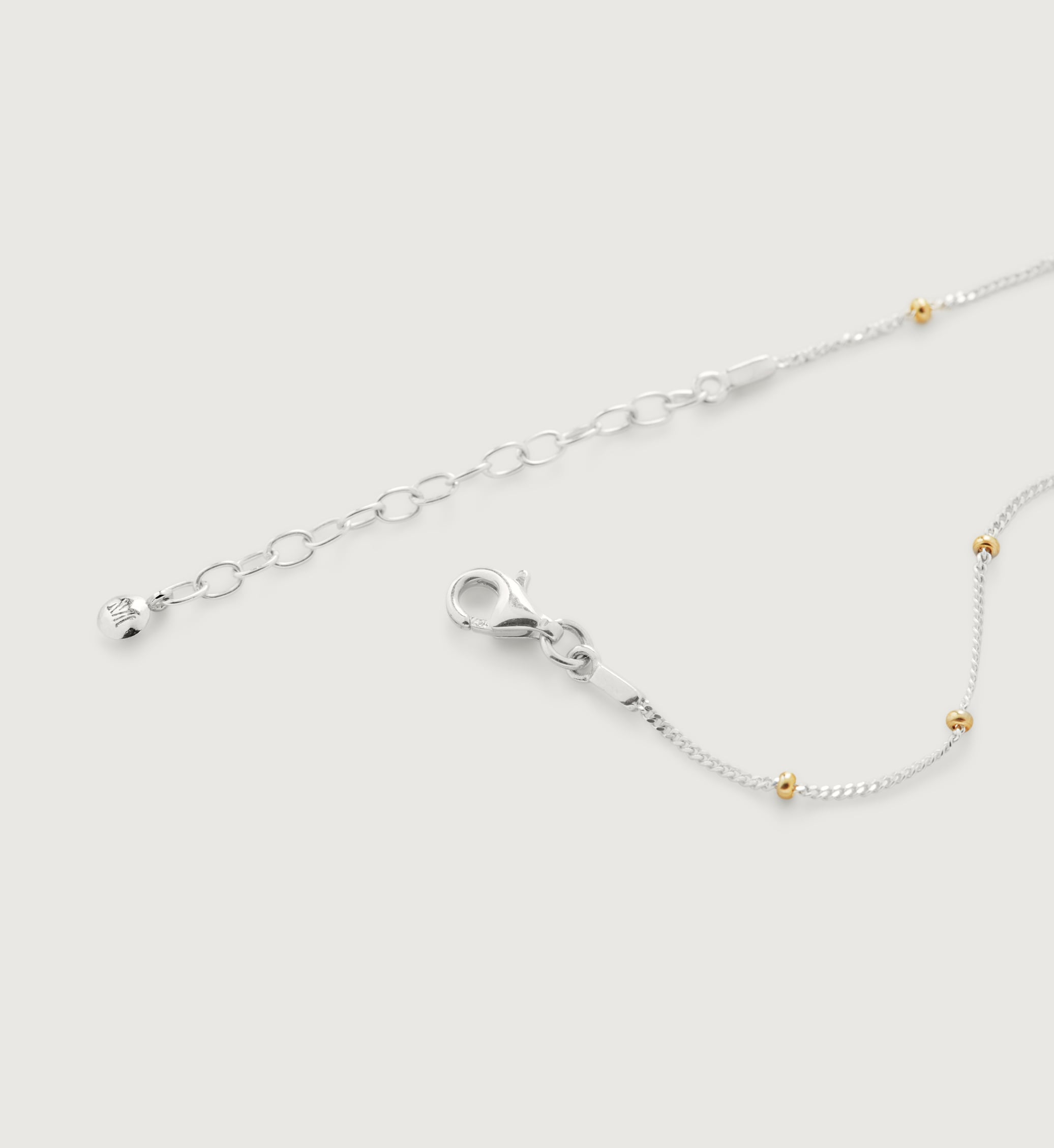 Mixed Metal Beaded Chain Bracelet in Sterling Silver | Jewellery by ...