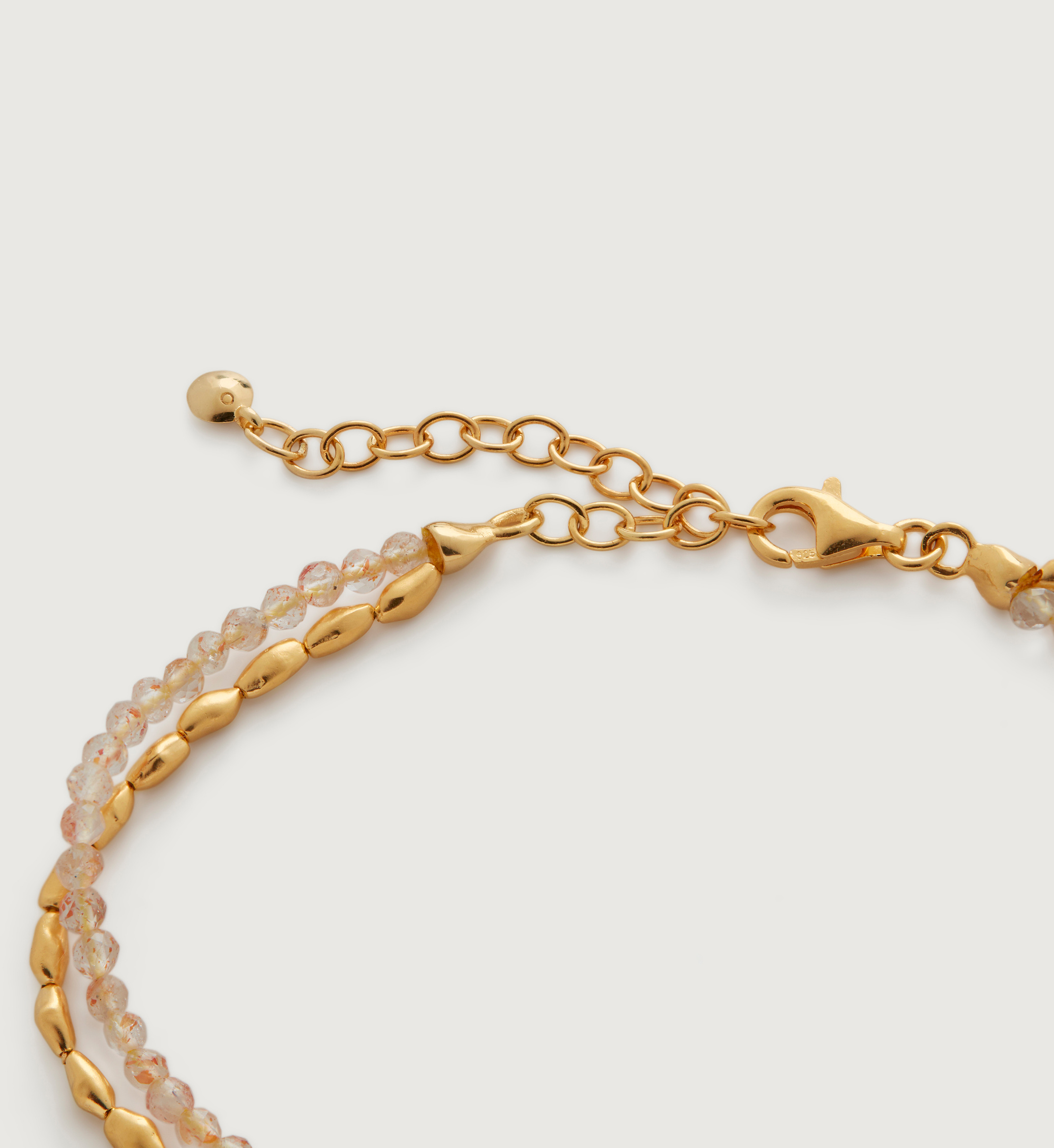 Mini Nugget Gemstone Beaded Bracelet in 18k Gold Vermeil on Sterling ...