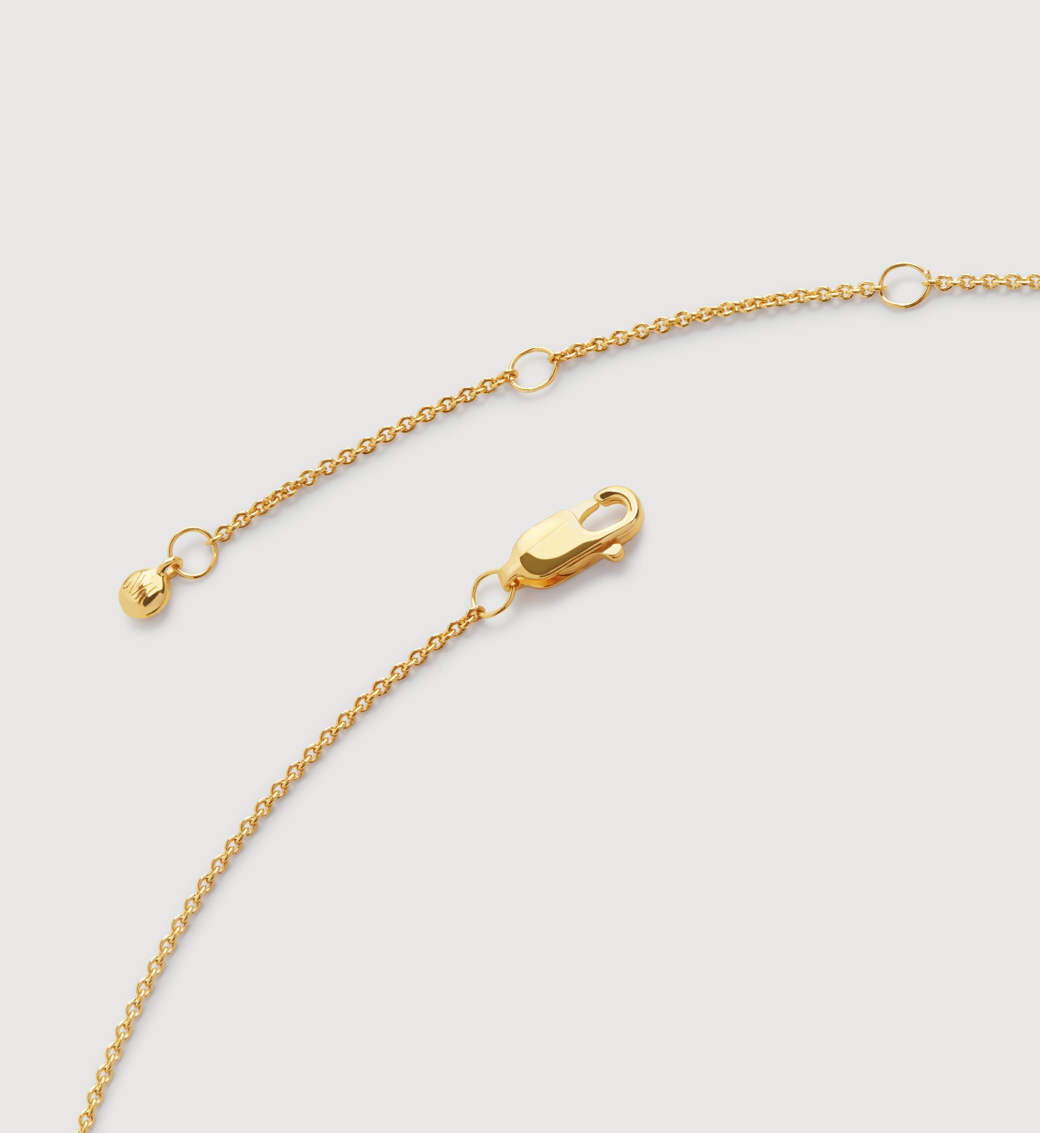 Pear Diamond Chain Necklace in 18k Gold Vermeil on Sterling Silver and ...