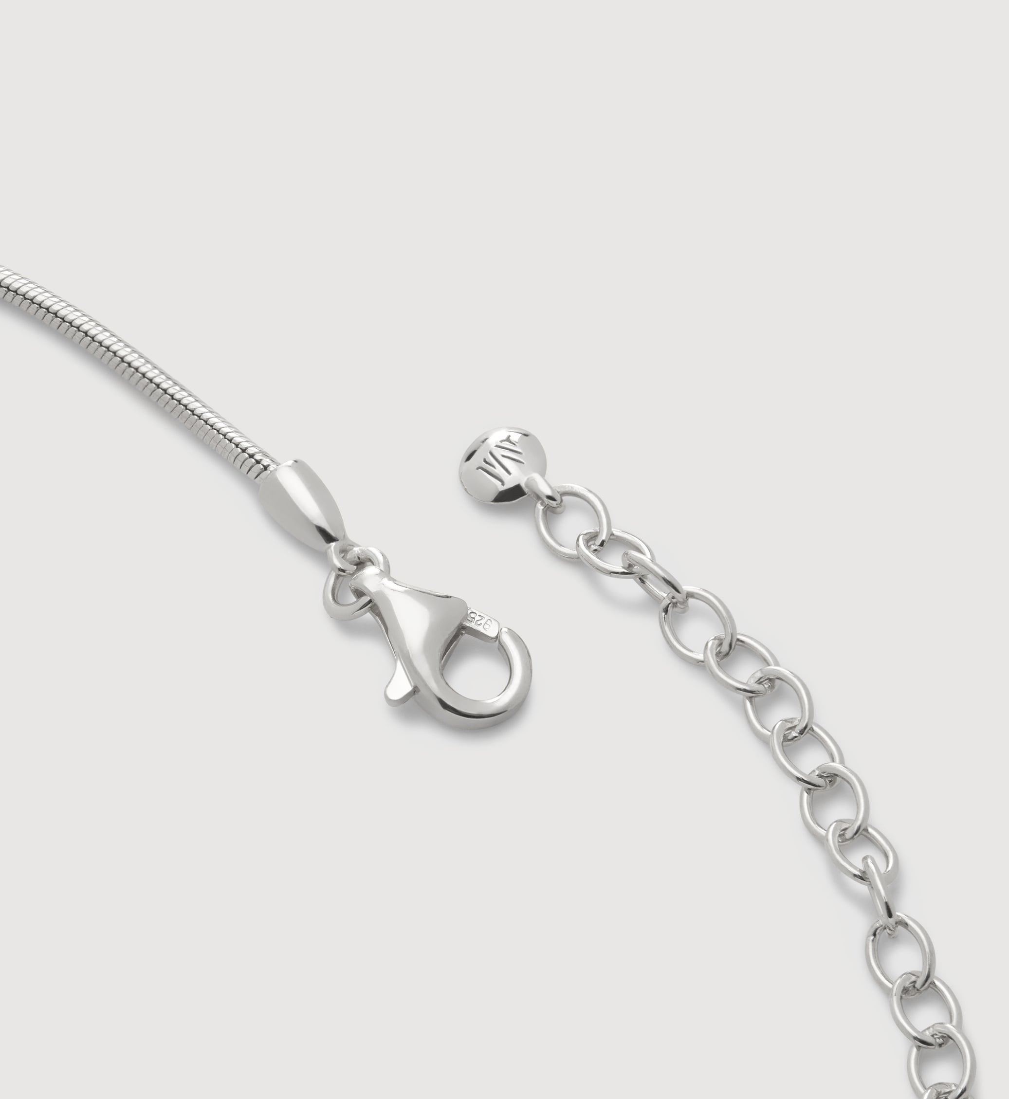 Round Thin Snake Chain Necklace in Sterling Silver | Jewellery by ...