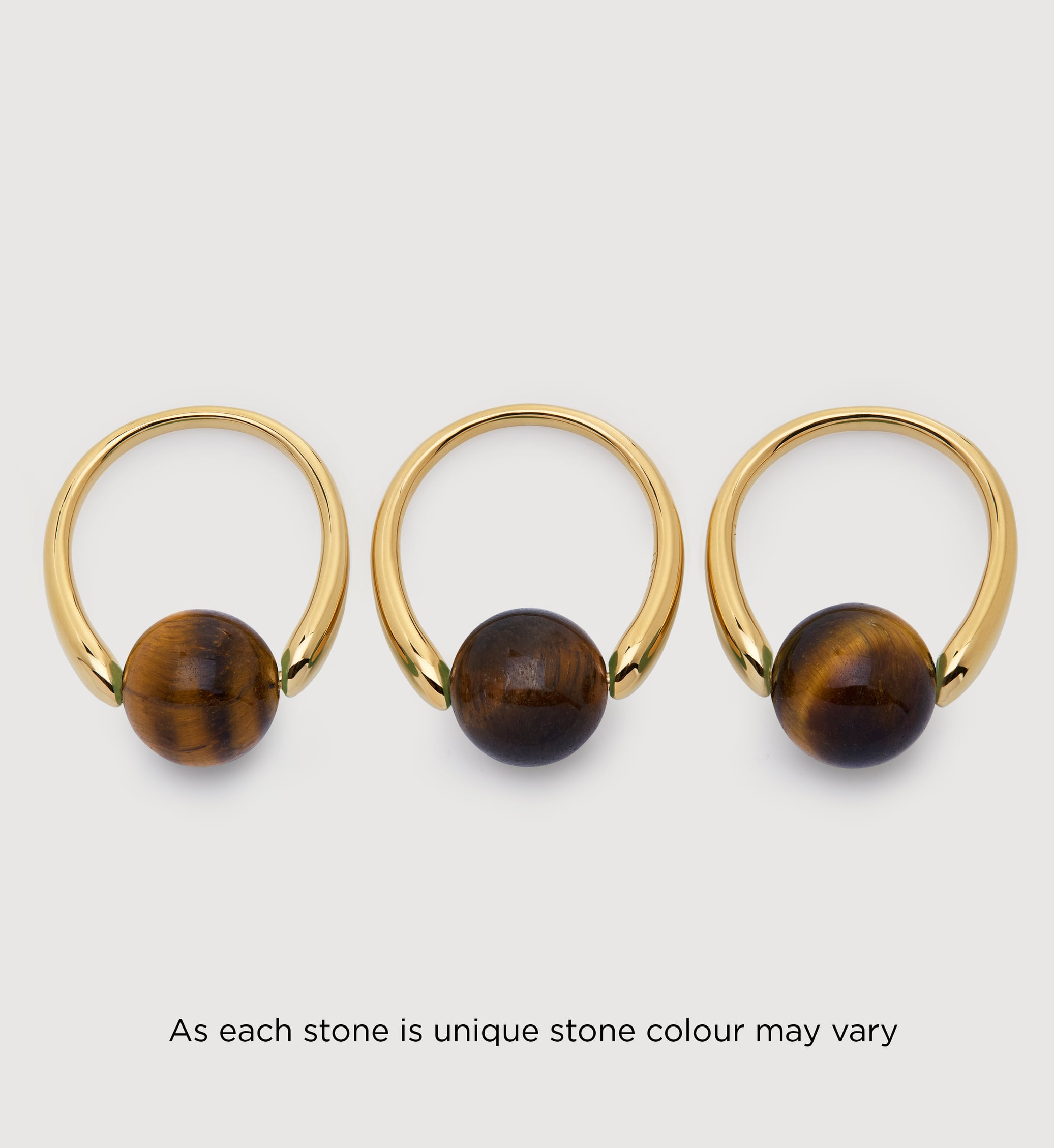 Kate Young Round Gemstone Ring in 18k Gold Vermeil on Sterling Silver ...
