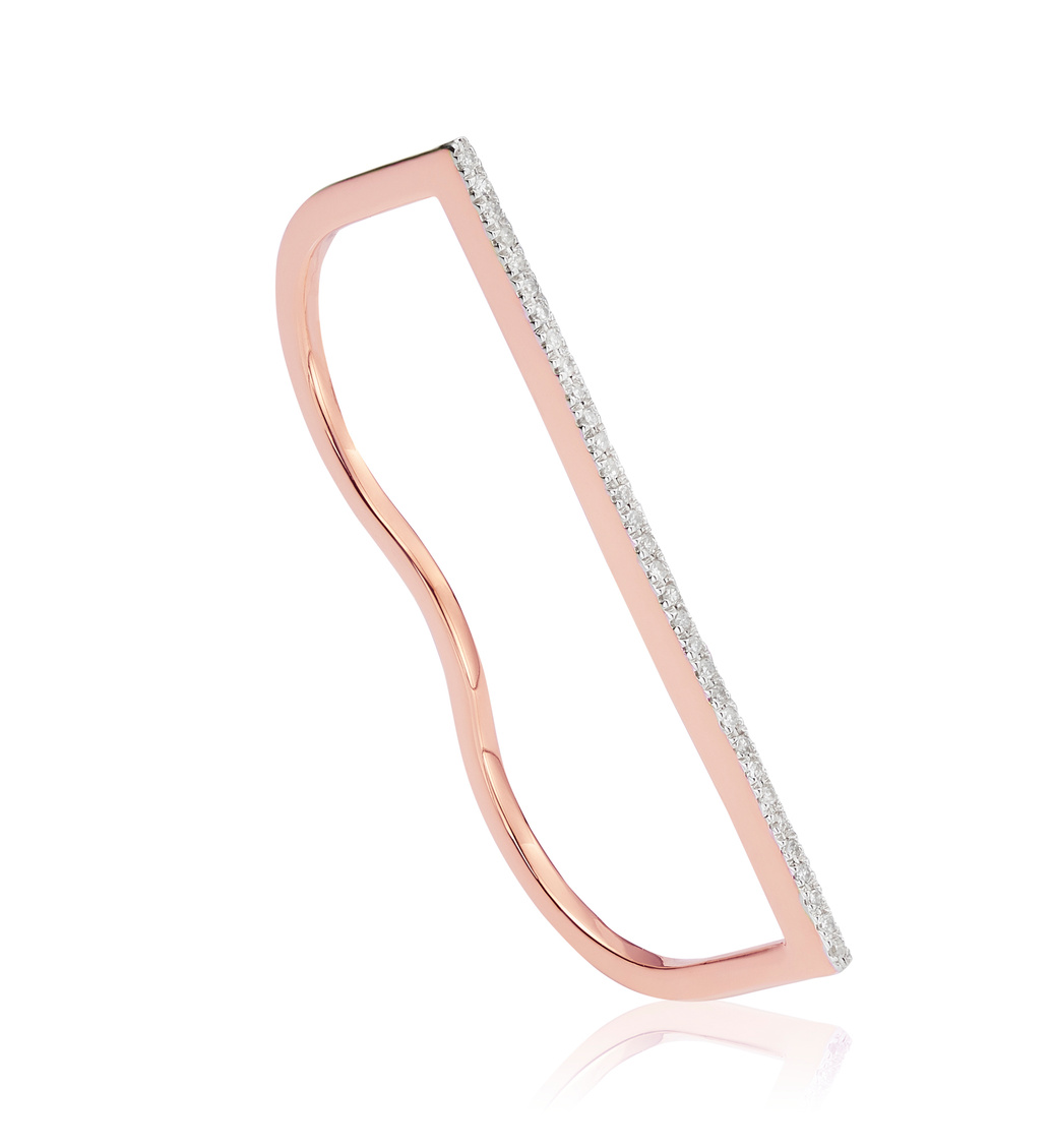 Naida Double Ring in 18ct Rose Gold Vermeil On Sterling Silver and ...