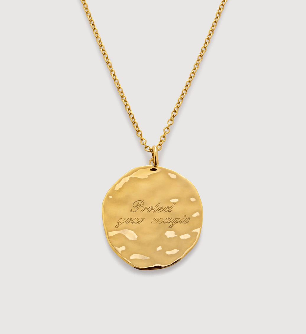 Capri Disc Pendant in 18k Gold Vermeil on Sterling Silver | Jewellery ...