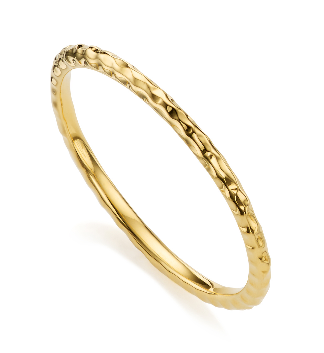 Hammered Thin Ring in 18ct Gold Vermeil on Sterling Silver | Jewellery ...