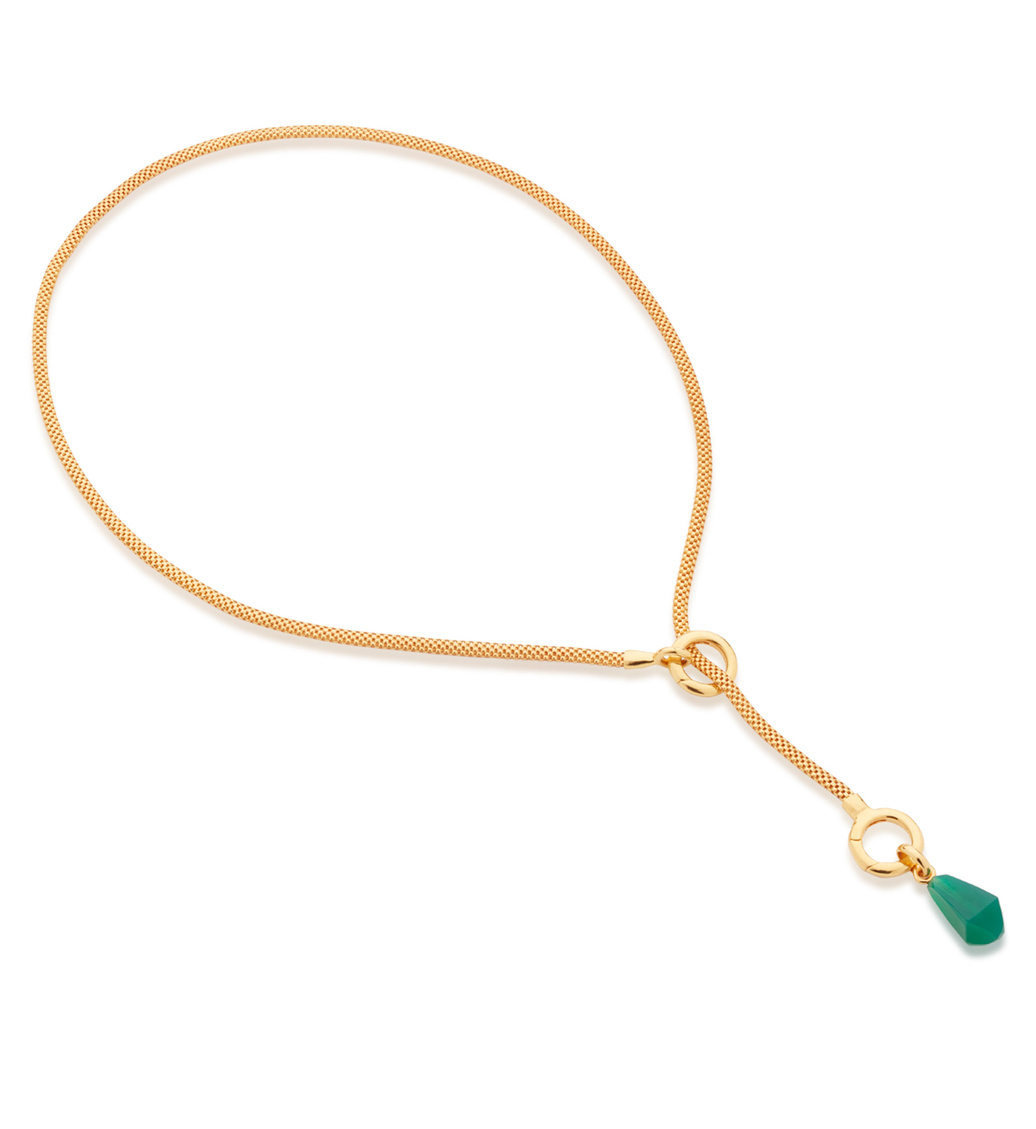 Doina Lariat Necklace in 18ct Gold Vermeil On Sterling Silver Jewellery by Monica Vinader