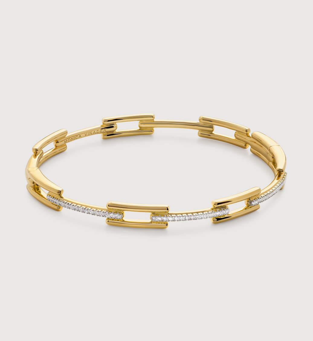 Signature Link Diamond Bangle Set | Jewellery Sets | Monica Vinader