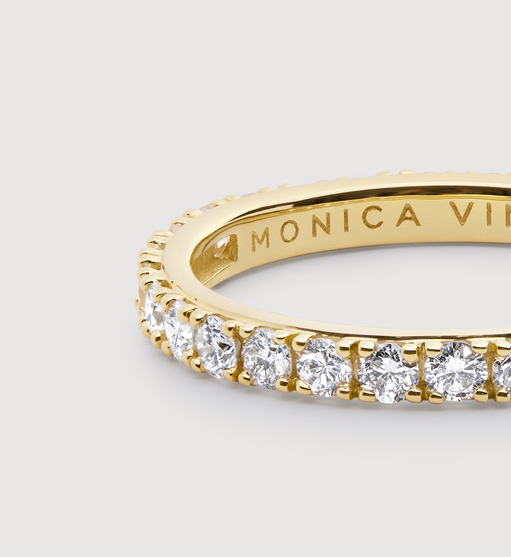 Diamond Eternity Ring 2mm in 14k Solid Gold and Lab Grown Diamond ...