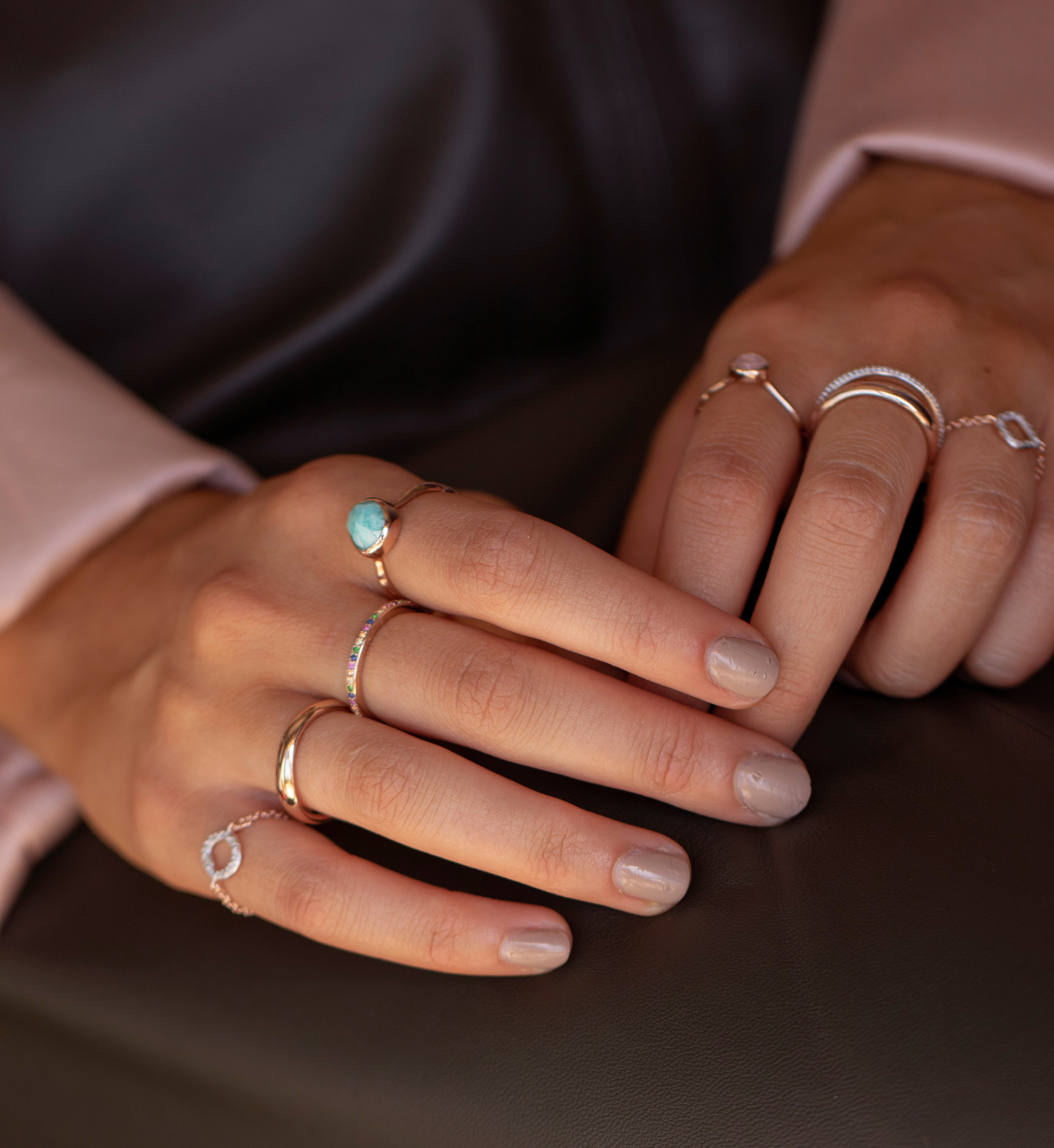 Siren Stacking Ring in 18k Rose Gold Vermeil On Sterling Silver and ...