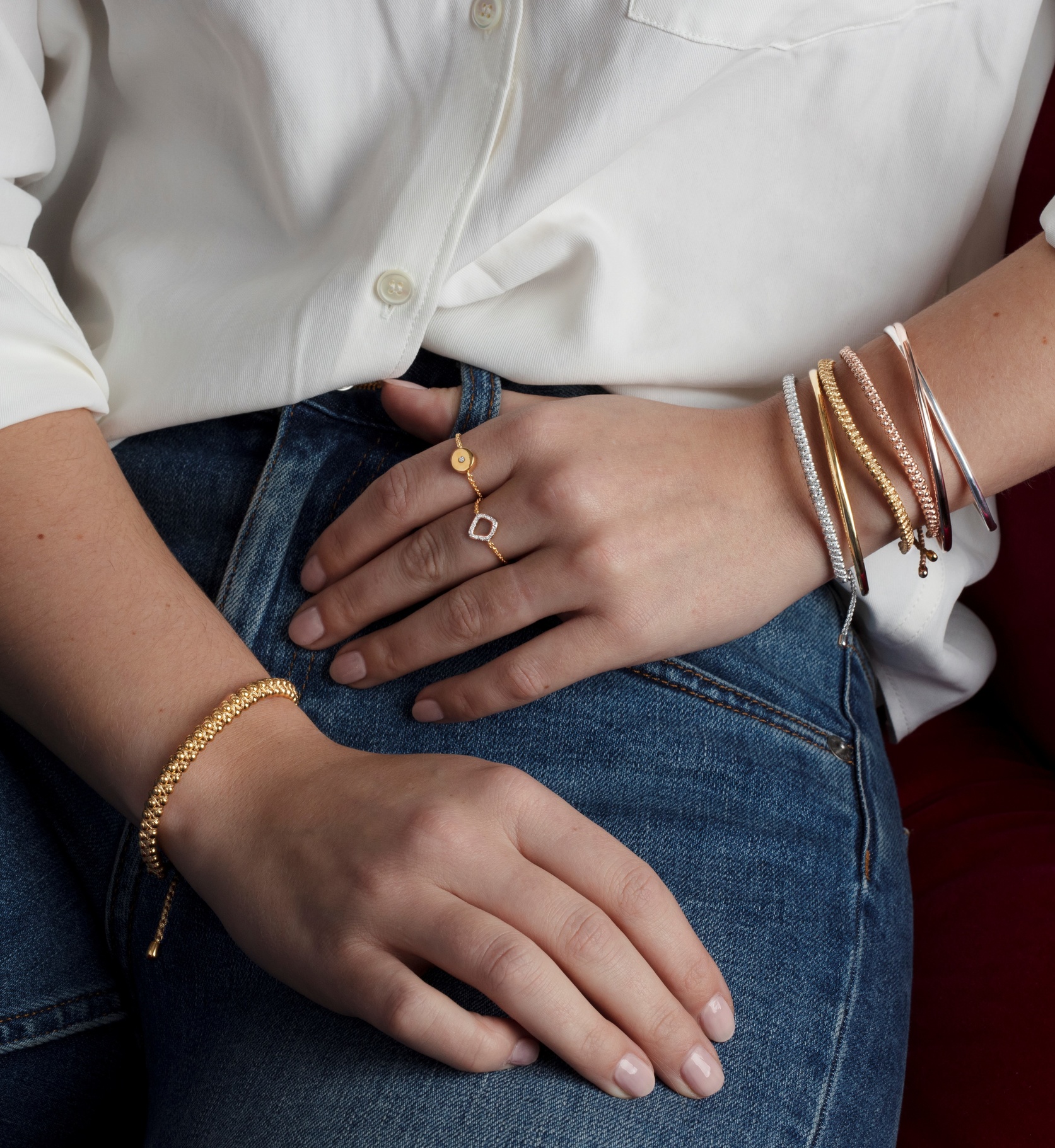 Gold Vermeil Rio Friendship Bracelet Gold Metallica