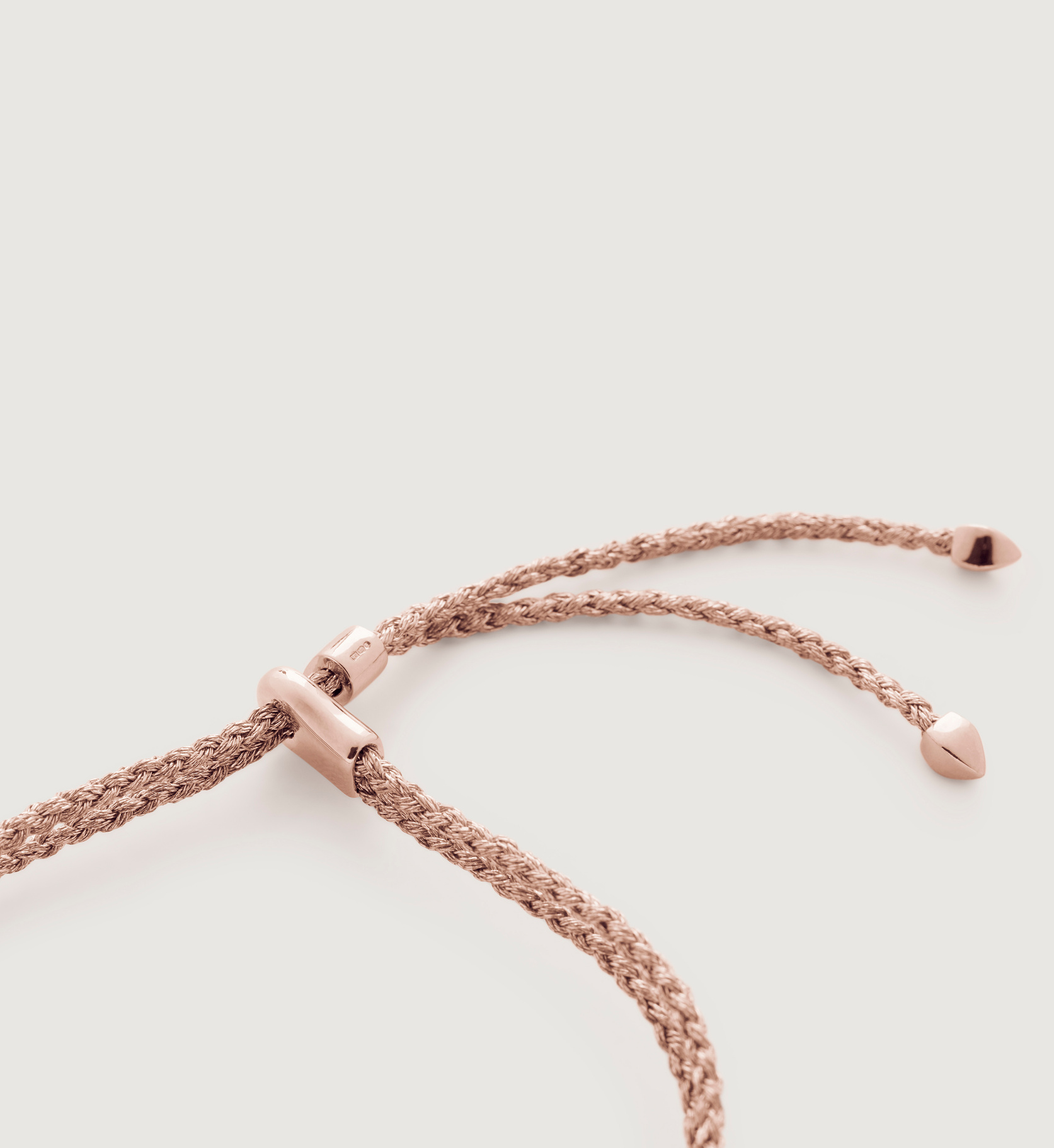 Linear Bead Friendship Bracelet in 18ct Rose Gold Vermeil on Sterling ...