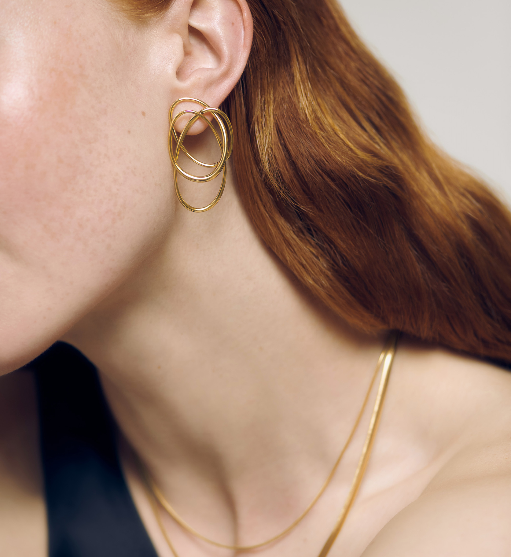 Nura Wrap Cocktail Earrings in 18k Gold Vermeil on Sterling Silver ...