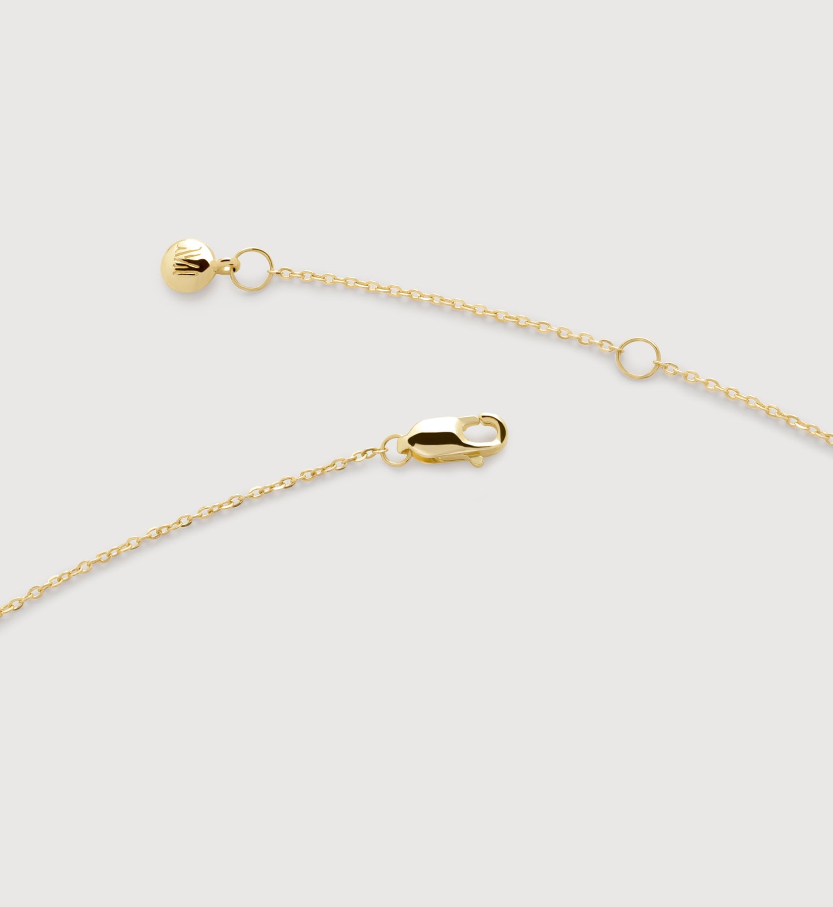 Solitaire Diamond Small Chain Necklace in 14k Solid Gold and Lab Grown ...