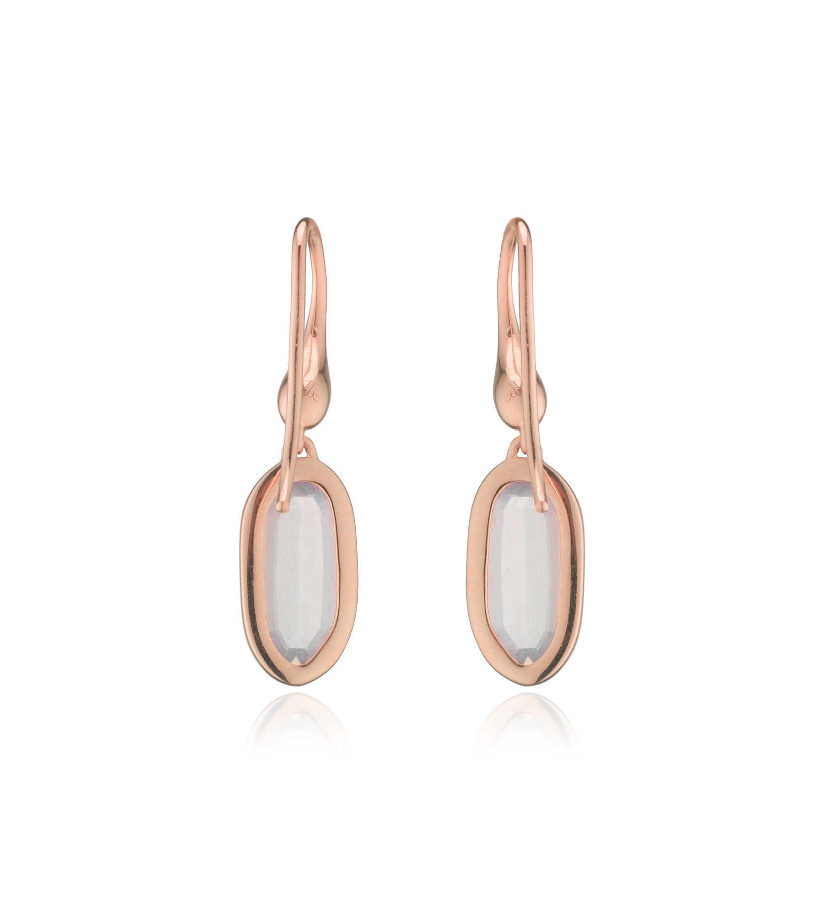 Vega Drop Earrings in 18k Rose Gold Vermeil On Sterling Silver and Rose ...