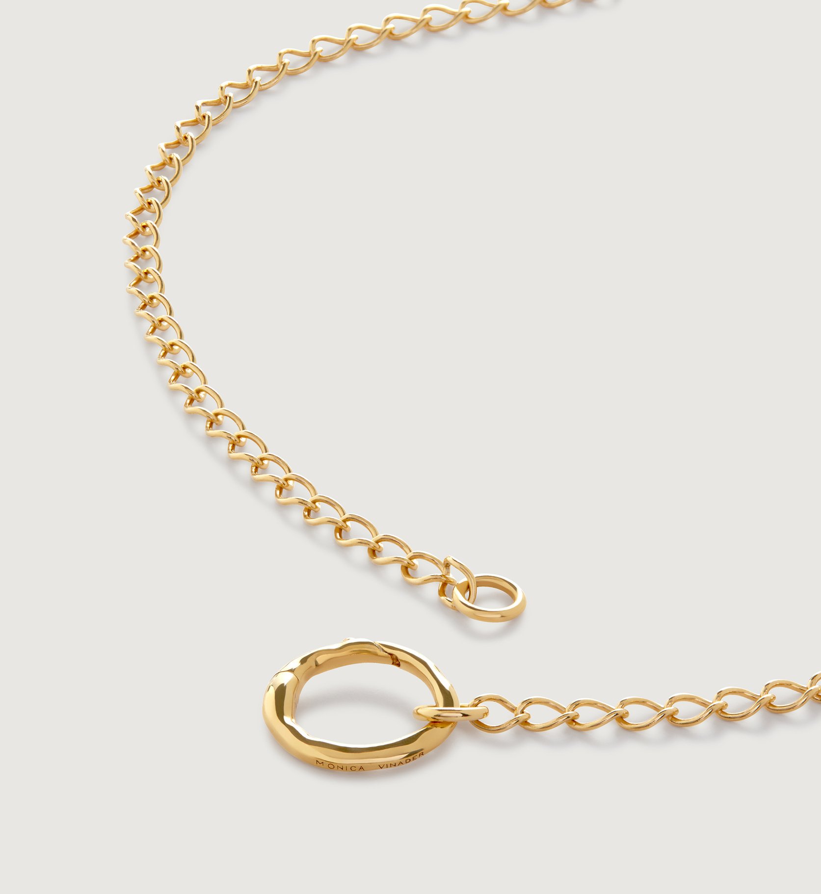 Capture Chain Necklace 48cm/19' in 18k Gold Vermeil on Sterling Silver ...