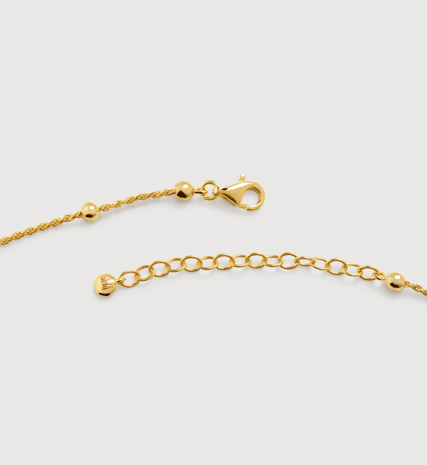 Beaded Rope Chain Necklace in 18k Gold Vermeil on Sterling Silver ...