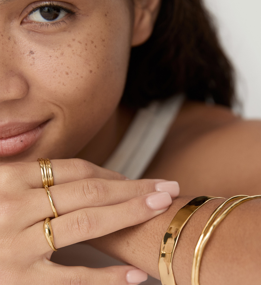 Siren Muse Stacked Ring in 18k Gold Vermeil on Sterling Silver ...