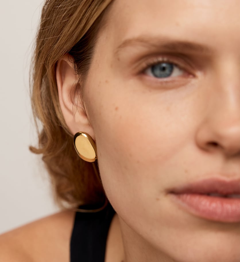 Aria Bold Stud Earrings in 18k Gold Vermeil on Sterling Silver | Jewellery by Monica Vinader