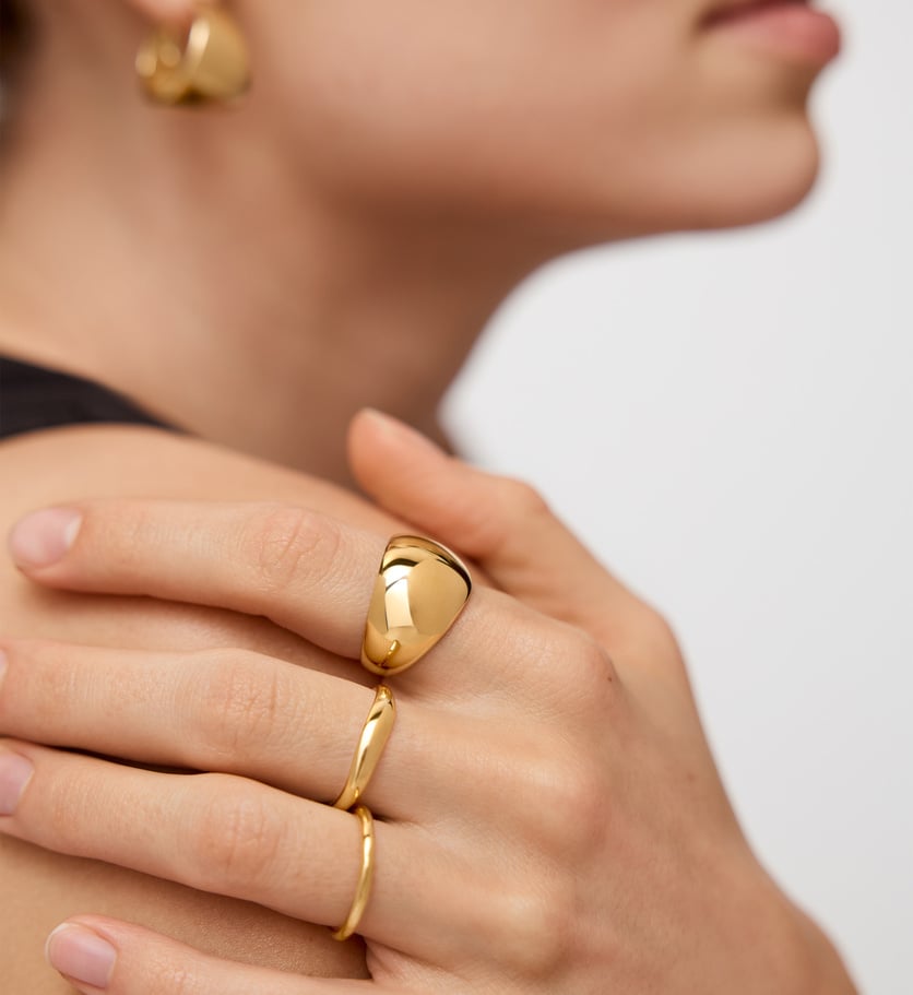 Tapered Ring in 18k Gold Vermeil on Sterling Silver | Jewellery by ...