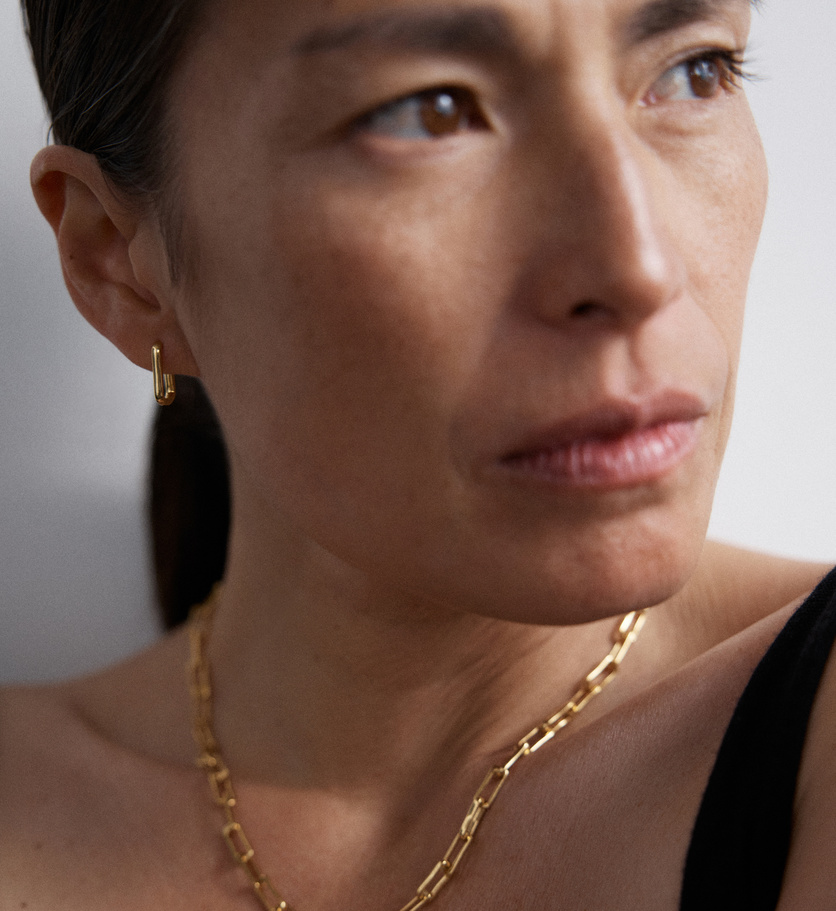 Alta Mini Huggie Earrings in 18k Gold Vermeil on Sterling Silver ...