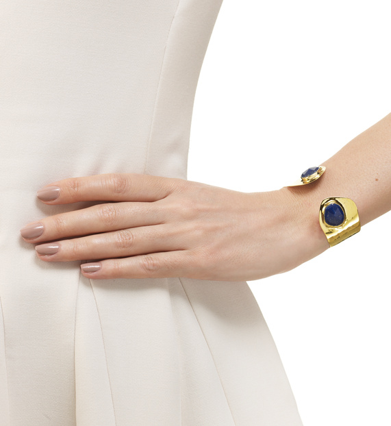 Siren Cuff in 18ct Gold Vermeil on Sterling Silver and Lapis ...