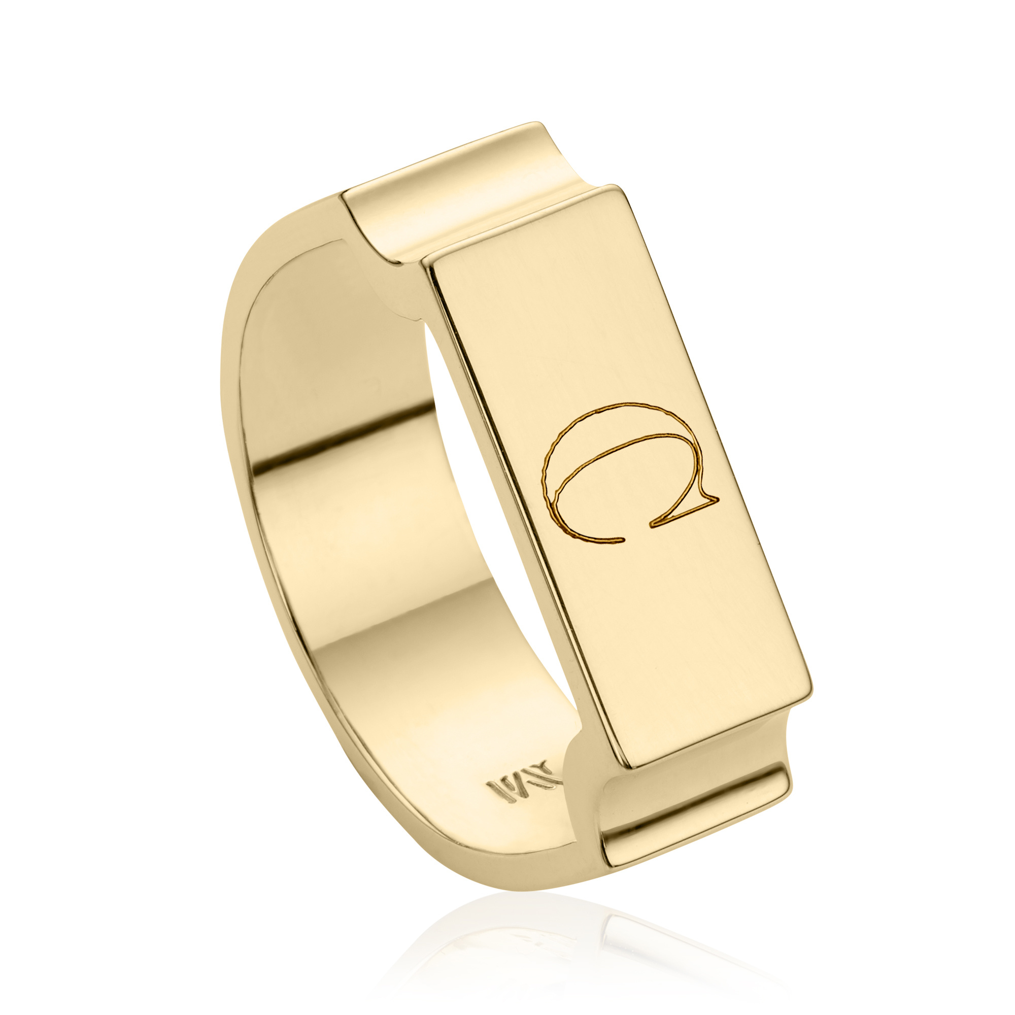 Signature Wide Ring in 18ct Gold Vermeil on Sterling Silver | Jewellery ...
