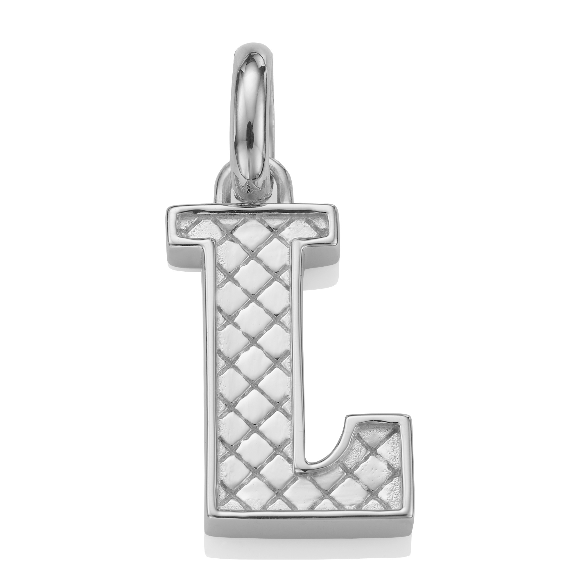 Alphabet L Pendant Charm in Sterling Silver | Jewellery by Monica Vinader