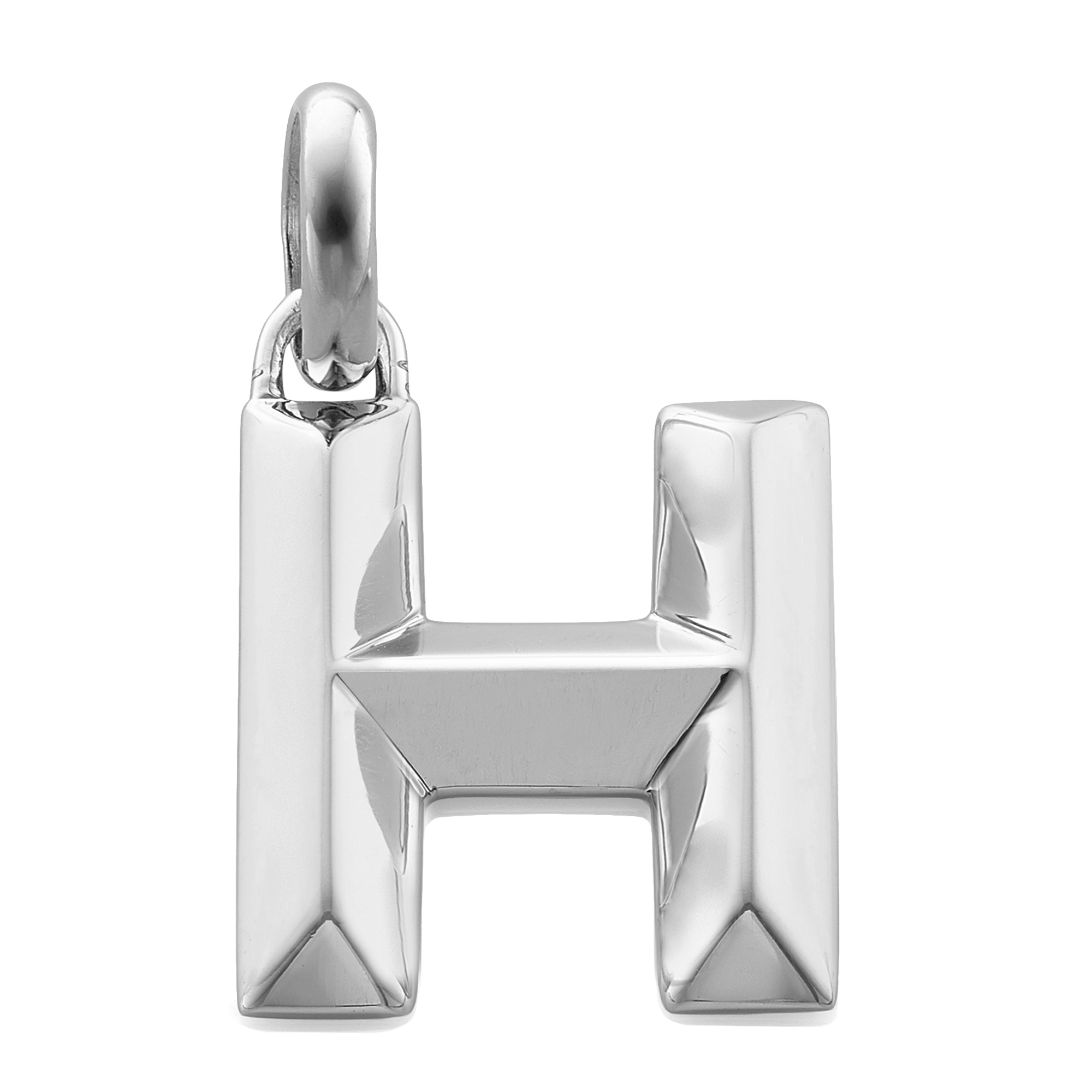 Alphabet H Pendant Charm in Sterling Silver | Jewellery by Monica Vinader