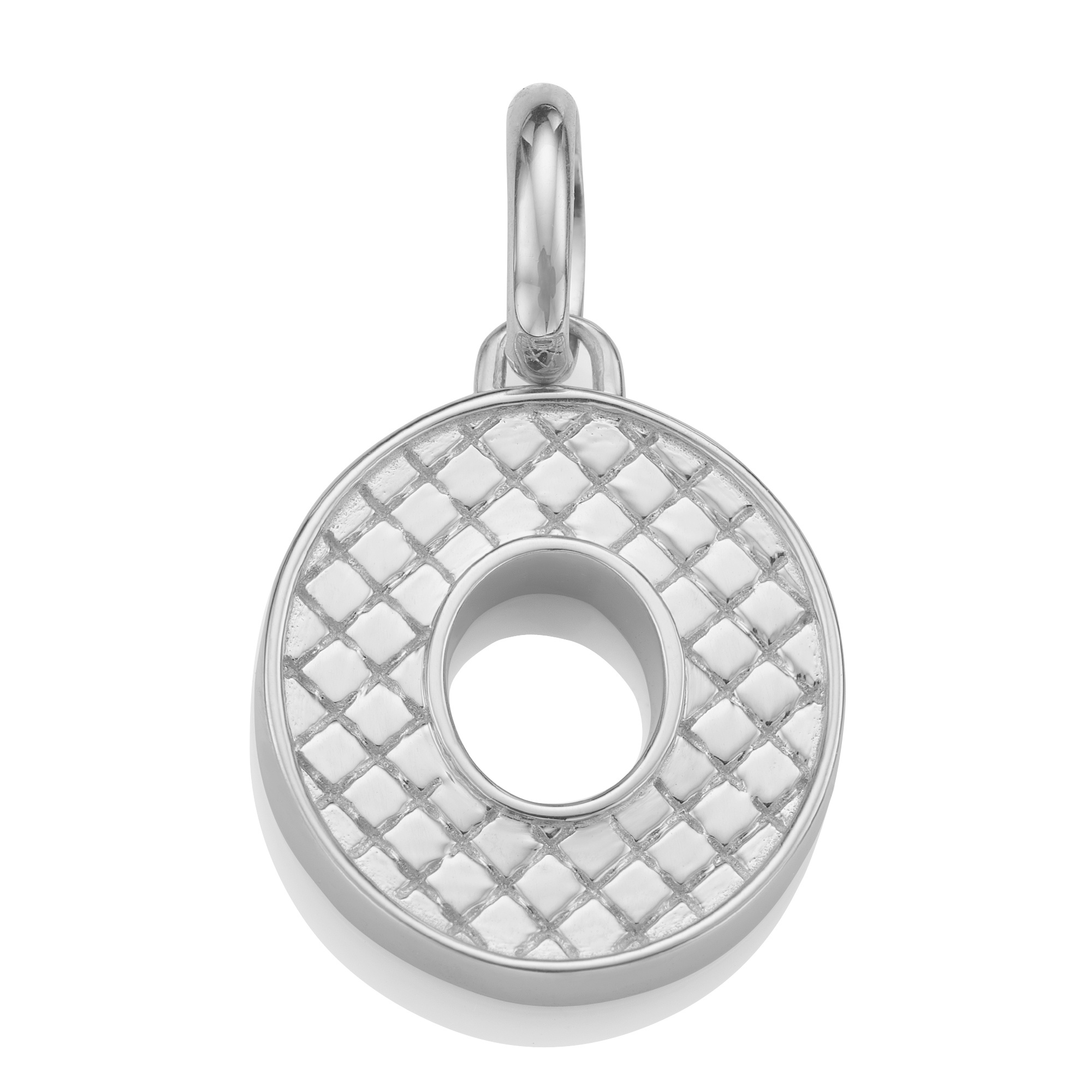 Alphabet O Pendant Charm in Sterling Silver | Jewellery by Monica Vinader