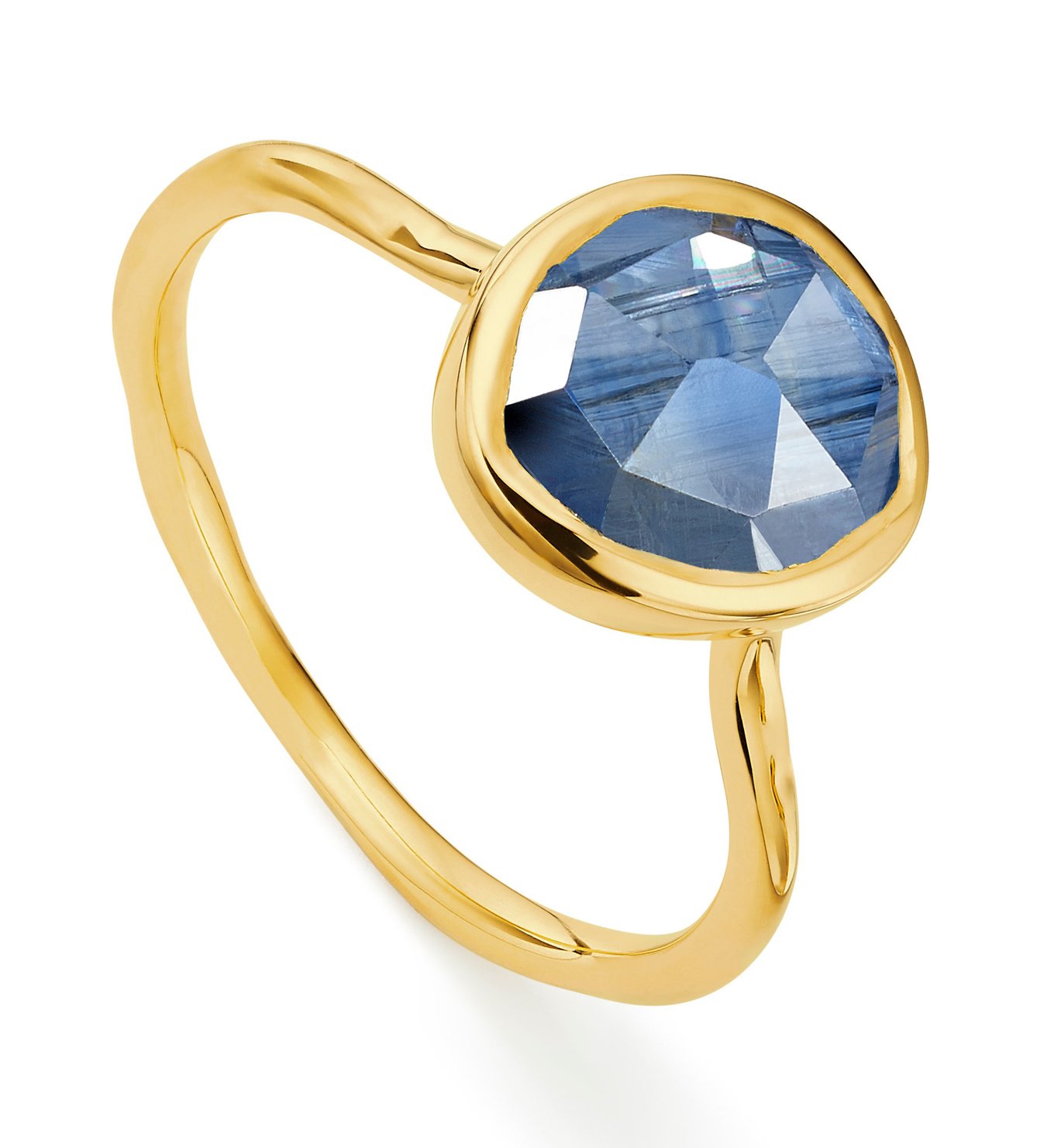 Siren Stacking Ring in 18ct Gold Vermeil on Sterling Silver and Kyanite ...